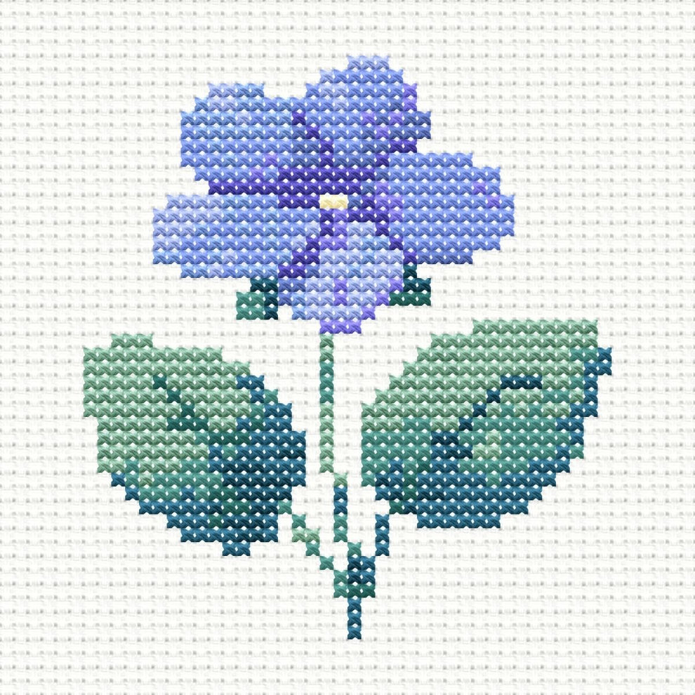 Free Simple Violet - Cross Stitch Pattern – Craft Bazaar