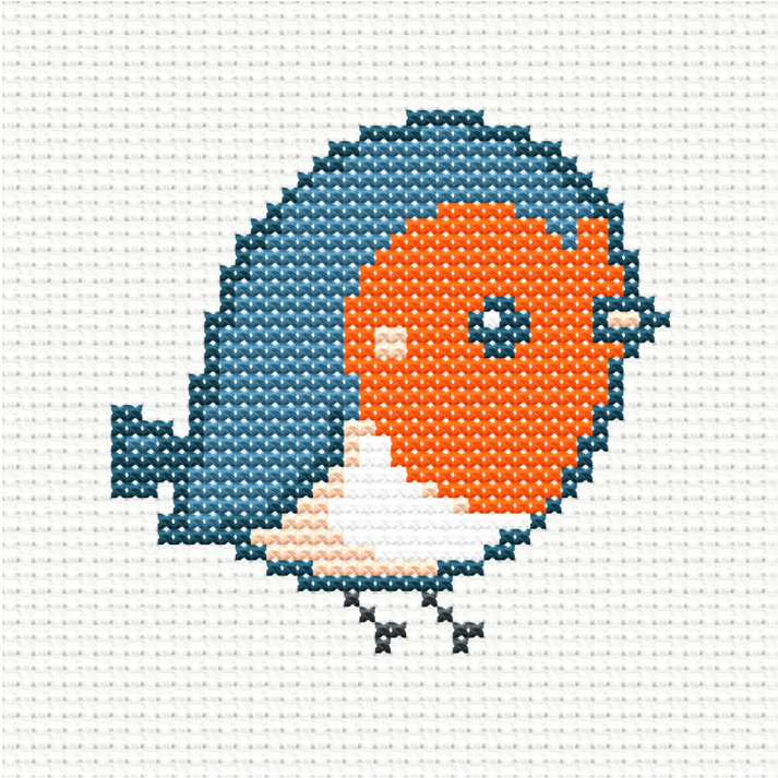 Free Simple Robin - PDF Cross Stitch Pattern – Craft Bazaar