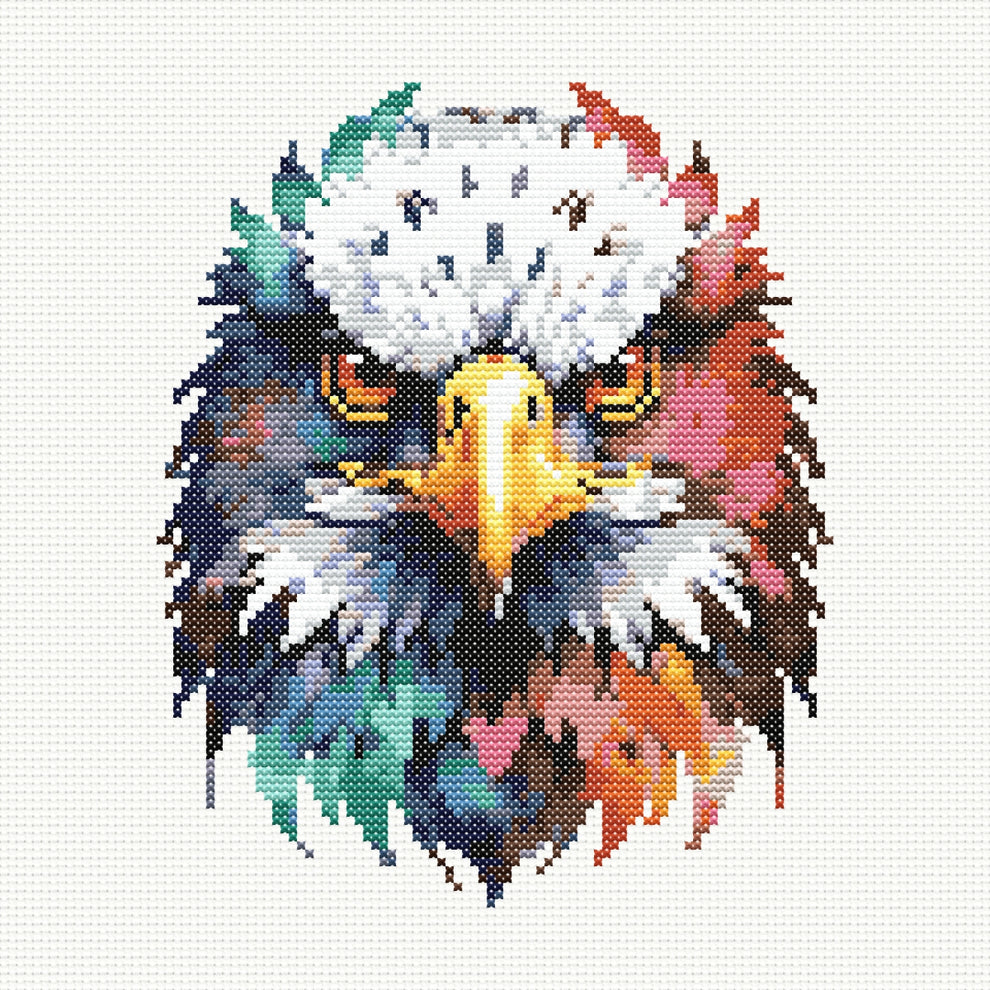 Rainbow Eagle Cross Stitch Pattern – Craft Bazaar