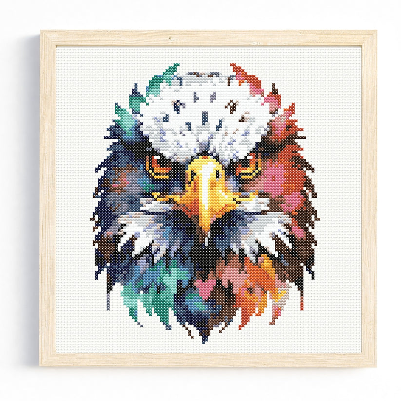 Rainbow Eagle Cross Stitch Pattern – Craft Bazaar
