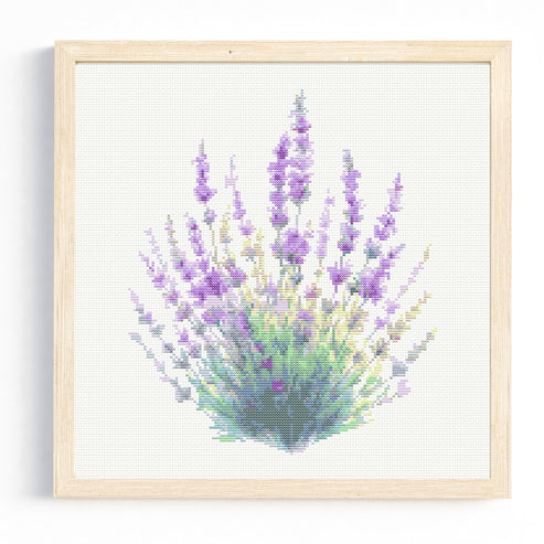 Watercolour Lavender Cross Stitch Pattern – Craft Bazaar